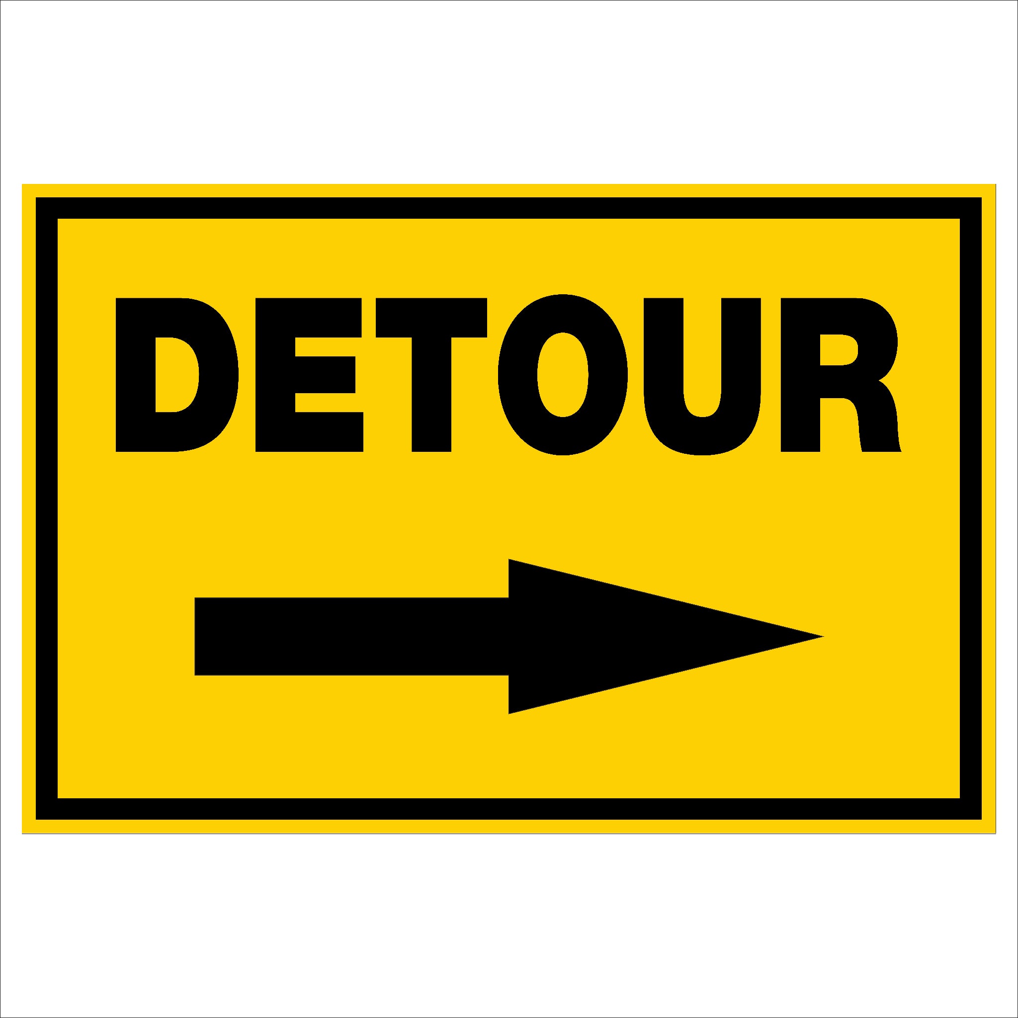 Detour Sign | High Visibility & Durable Traffic Diversion Notice – Sign ...