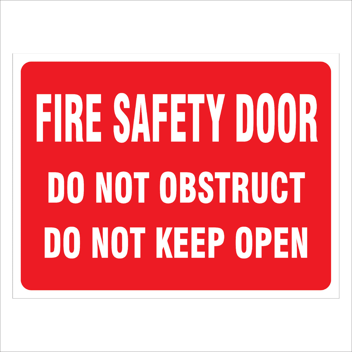 Fire Safety Door Sign | High Visibility & Durable Safety Indicator ...
